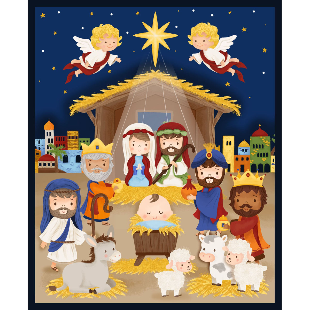 Away in a Manger Panel – Quilting Fabric Supplier