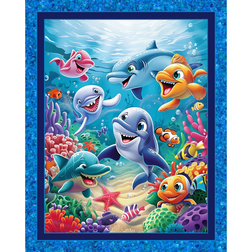 Sea Buddies Digital Panel – Quilting Fabric Supplier