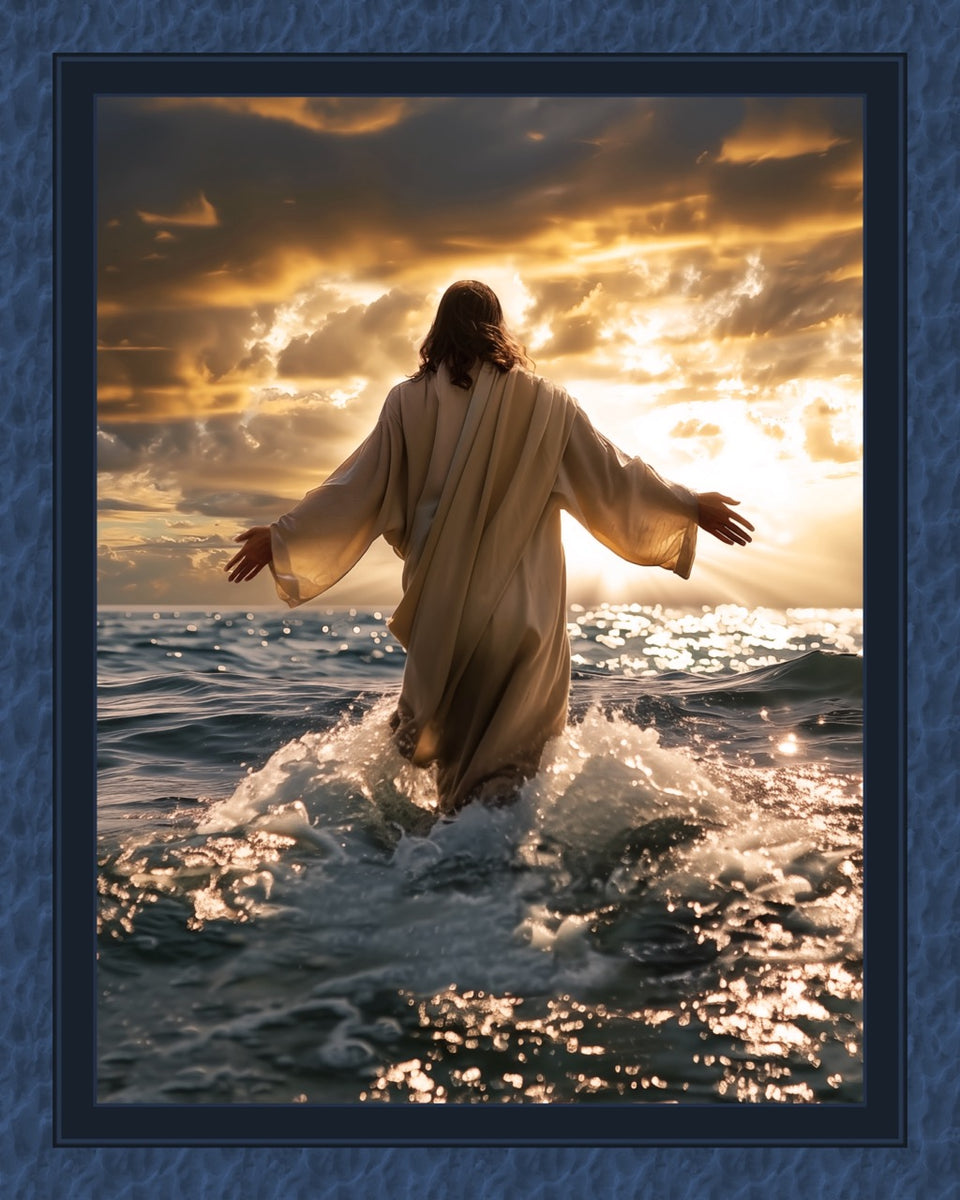 Jesus Walking On Water Digital Panel – Quilting Fabric Supplier