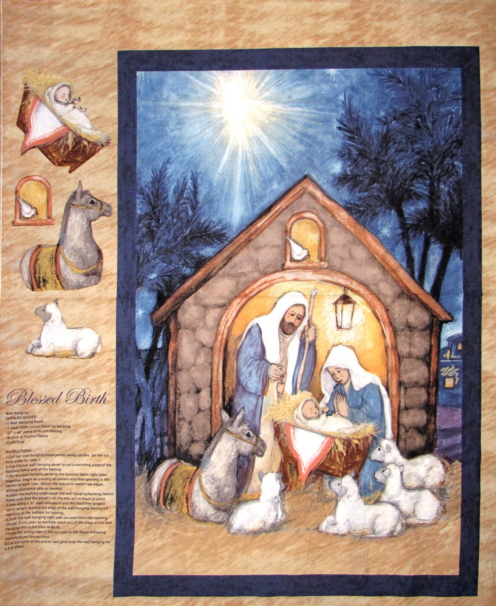 Blessed Birth Nativity Panel – Quilting Fabric Supplier